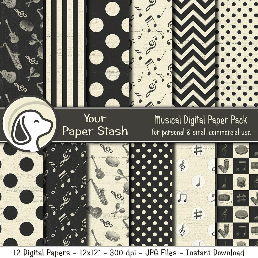 Music Digital Paper Pack for High School Bands Church Choirs & Musicals ...