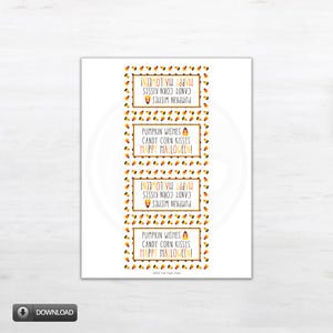 Candy Corn Printable Treat Bag Toppers for Thanksgiving and Halloween ...