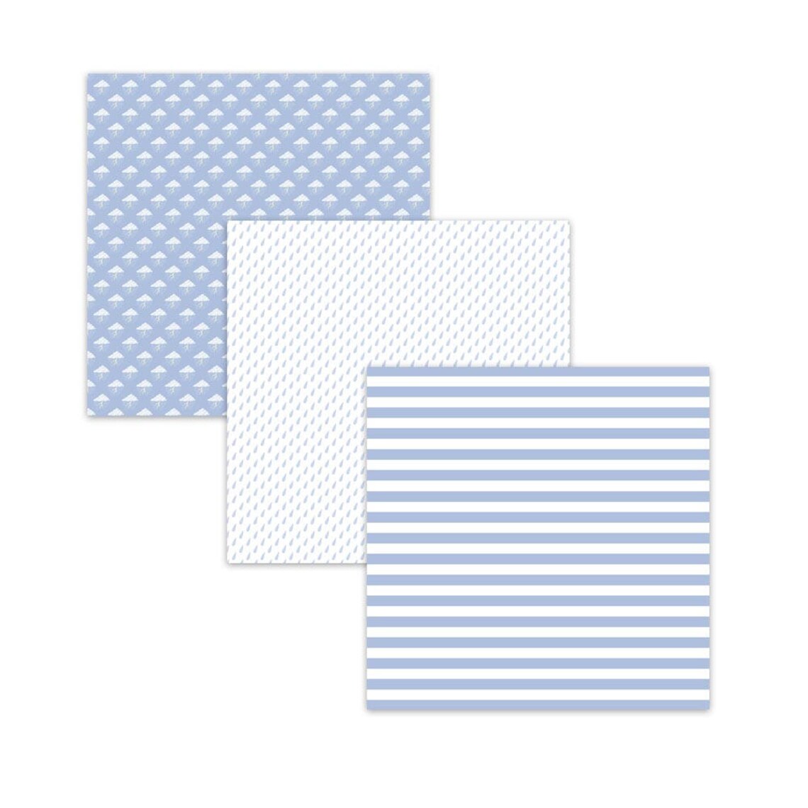 Rainy Day April Showers Digital Paper Pack W/ Clouds Umbrellas ...