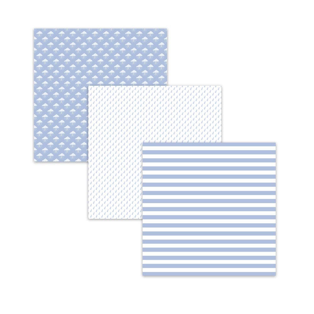 Rainy Day April Showers Digital Paper Pack w/ Clouds Umbrellas | Etsy