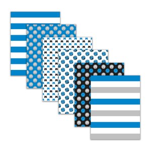 Printable Blue Gray Cheerleader Digital Papers, Cheerleading Pom Pom ...