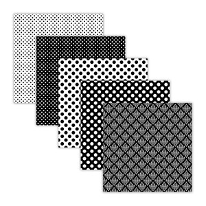 Black White Digital Scrapbook Paper Backgrounds With Stripes Chevrons ...