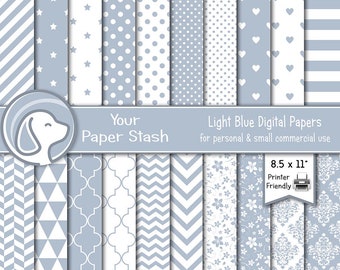 8.5x11 Birthday Digital Scrapbook Papers Printable - Etsy