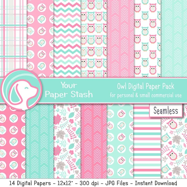 Mint Green Owl - Etsy