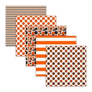 Orange Black Cheerleader Seamless Digital Paper Pack, Cheer Team ...