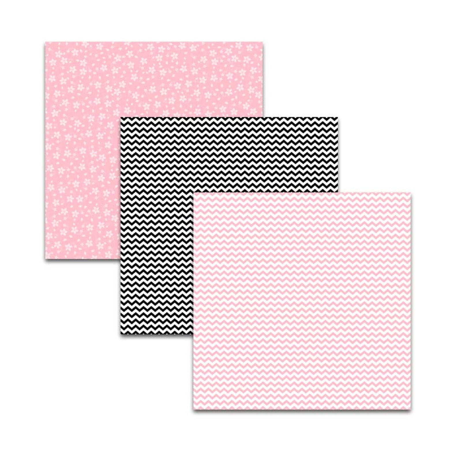 Pink & Black Valentine's Day Digital Papers, Pink Decorative Papers for ...