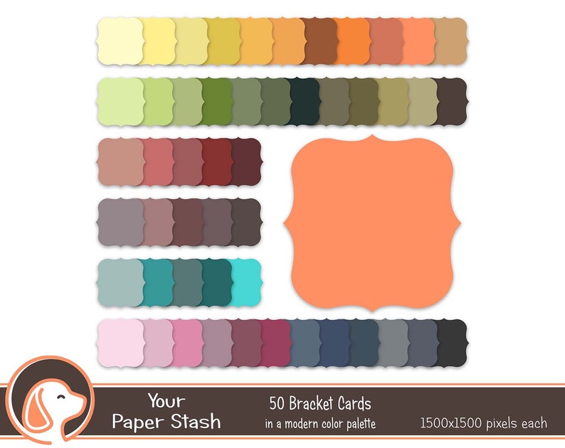 Bracket Card Clipart, Photo Card Images for Digital Scrapbooking ...