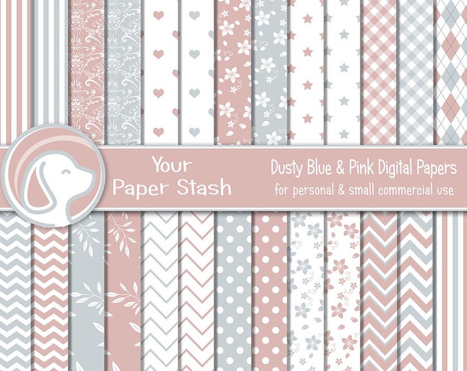 Pink and Gold Glitter Digital Paper, Seamless Patterns (digital ...