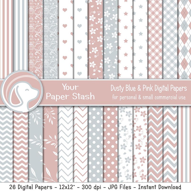 Pink Scrapbook Paper - Etsy