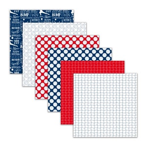 Volleyball Digital Scrapbook Papers | Red Navy Blue Volleyball Net and ...
