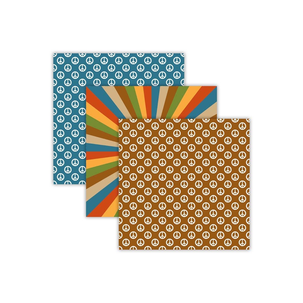 Retro 60s Groovy Digital Scrapbookd Paper Smiley Face Lava - Etsy