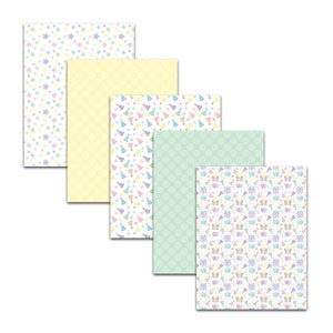 8.5x11" Birthday Digital Scrapbook Papers, Printable Birthday Paper ...