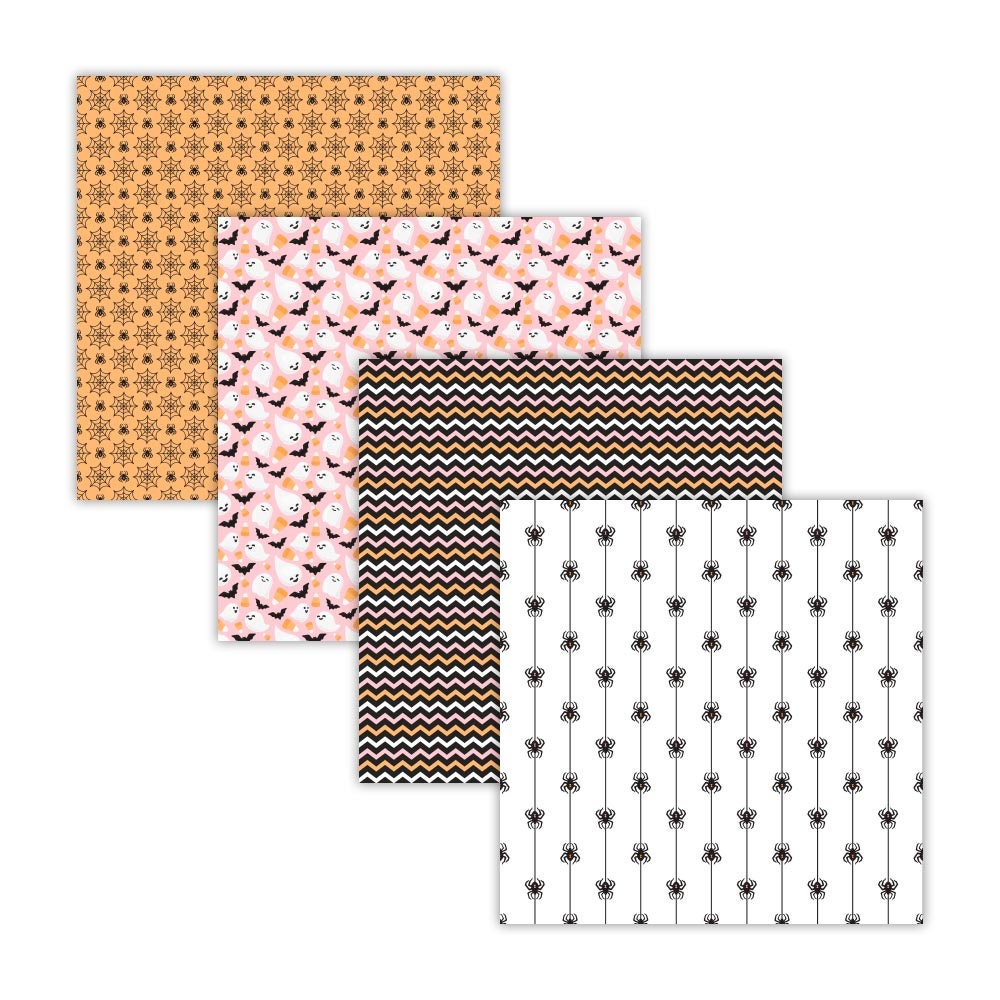 Halloween Ghost Digital Scrapbook Paper Pack Spider Web Ghost - Etsy