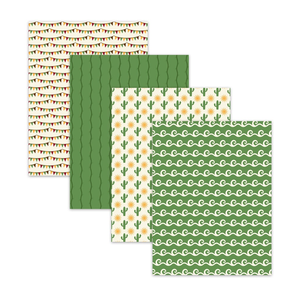 Fiesta Theme Digital Paper Pack for Cindo De Mayo, Mexico Vacation ...