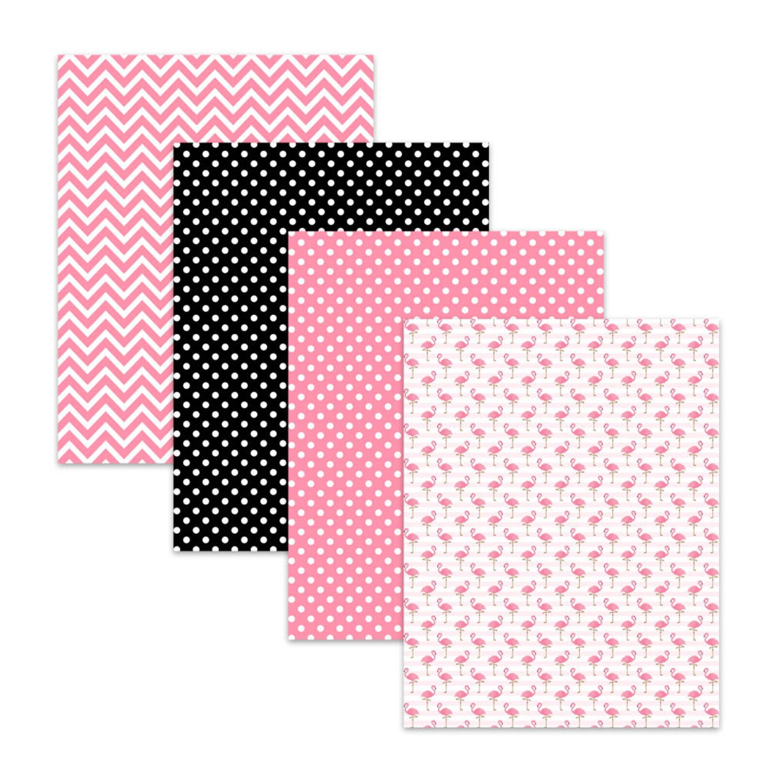 Printable Pink Flamingo Digital Papers & Backgrounds Summer | Etsy