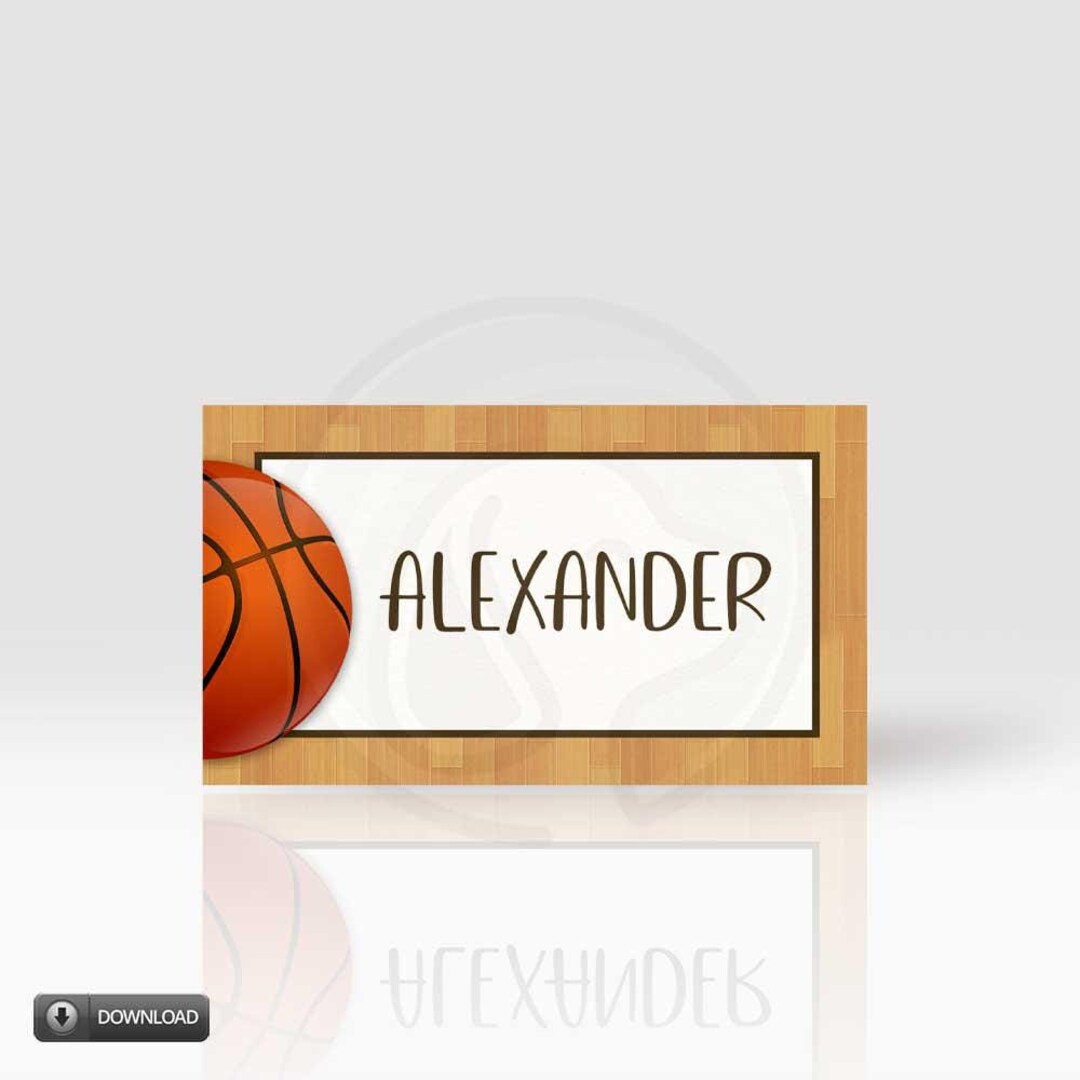 Printable Basketball Place Cards W/ Editable Word Document, Basketball ...