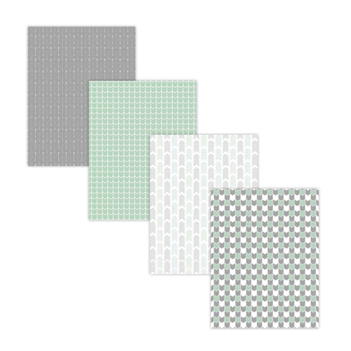 Mint Green & Gray Arrow Digital Paper Pack, Spring Arrow Tribal Digital ...