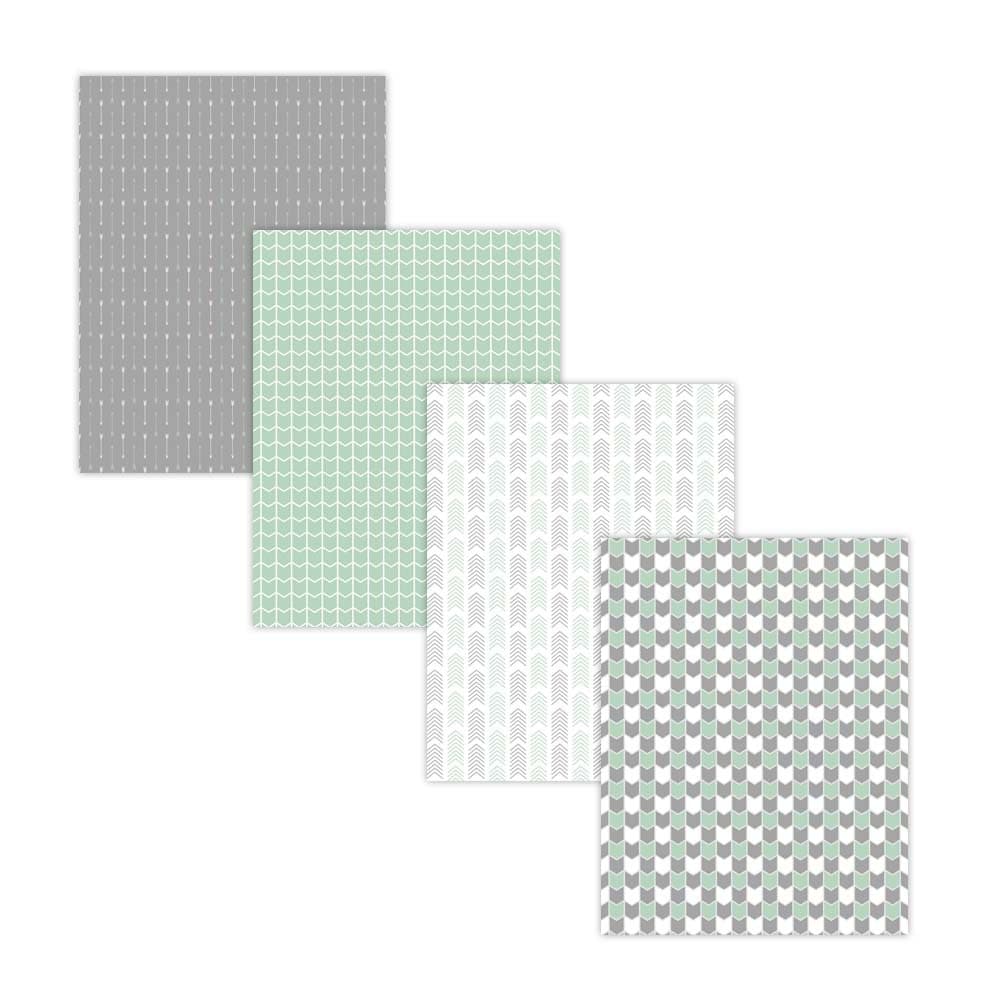 Mint Green & Gray Arrow Digital Paper Pack, Spring Arrow Tribal Digital ...
