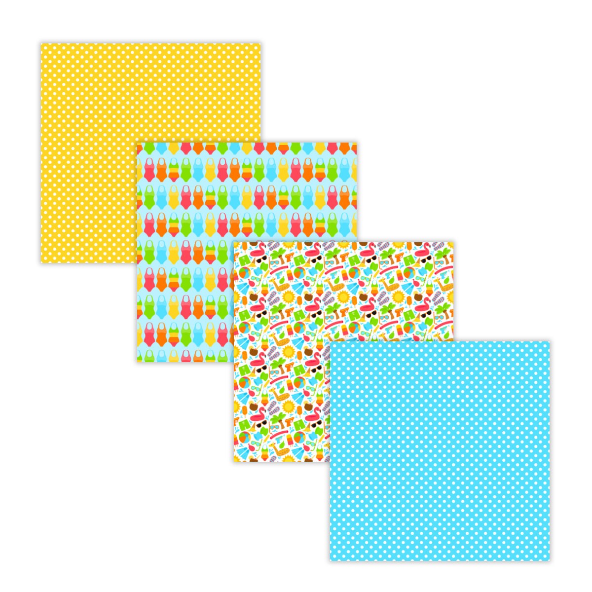 Summer Fun Digital Paper Pack Summer Pool Party Scrapbook | Etsy