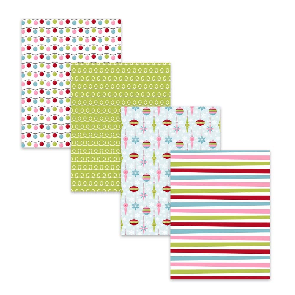 Printable Retro Christmas Digital Papers & Backgrounds Pink - Etsy