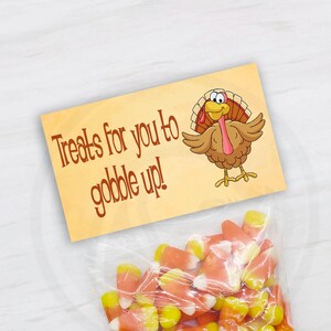 Thanksgiving Turkey Treat Bag Toppers, Thanksgiving Cookie Candy Favor ...