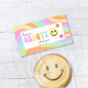 Groovy Back to School Printable Bag Toppers, Smiley Face School Cookie ...