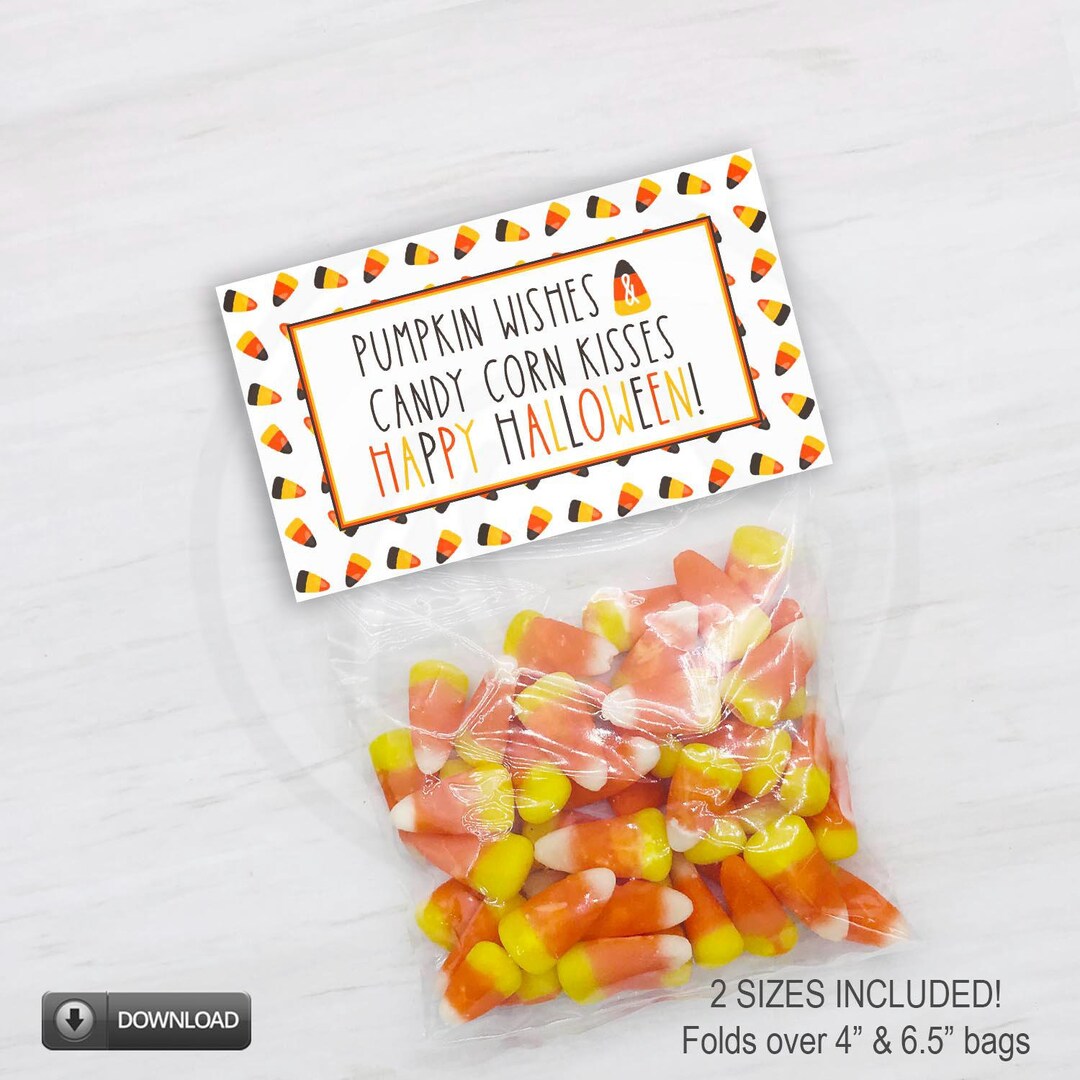 Candy Corn Printable Treat Bag Toppers for Thanksgiving and Halloween ...