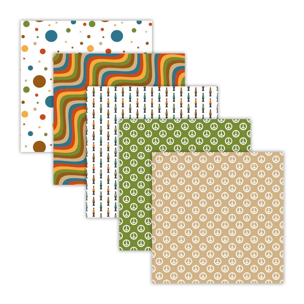 Retro 60s Groovy Digital Scrapbookd Paper Smiley Face Lava - Etsy