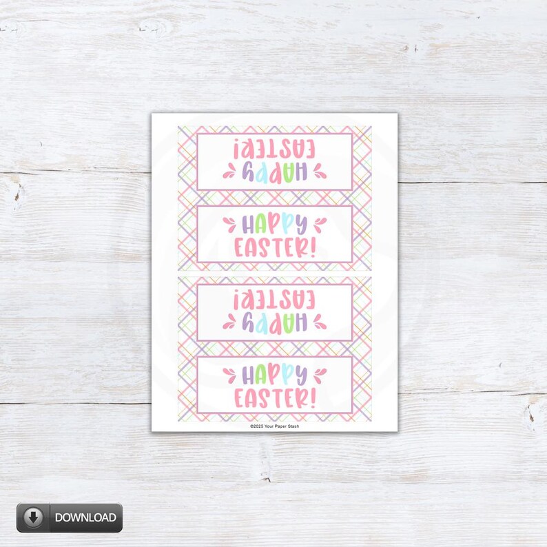 Happy Easter Candy Cookie Bag Toppers, Easter Candy Favor Bag Toppers ...