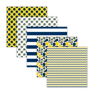 Blue Yellow Cheerleading Digital Paper Pack, Cheer Team Scrapbooking ...