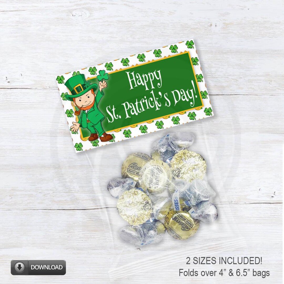 Printable St. Patrick's Day Leprechaun Bag Toppers for Classroom ...