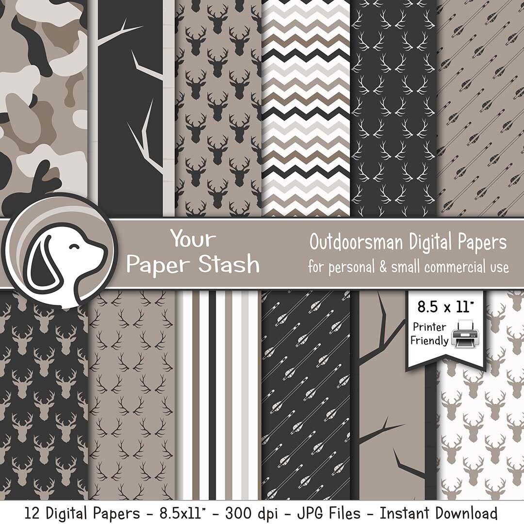 Hunting Digital Papers for Father's Day & Birthday Scrapbook Pages ...