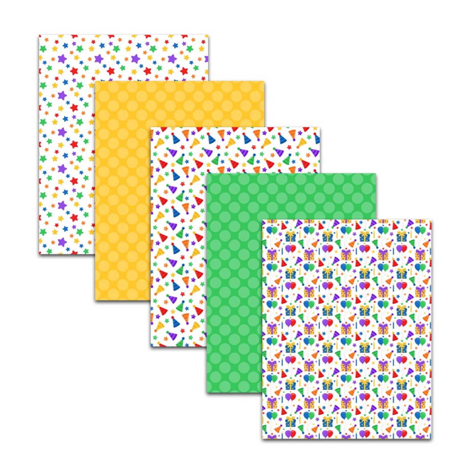 Printable Rainbow Birthday Digital Papers for Creating Banners - Etsy