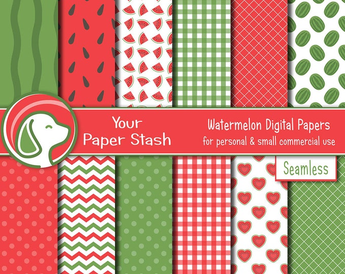 Strawberry Digital Paper Pack, Fruit Digital Paper Pack, Cocktail ...