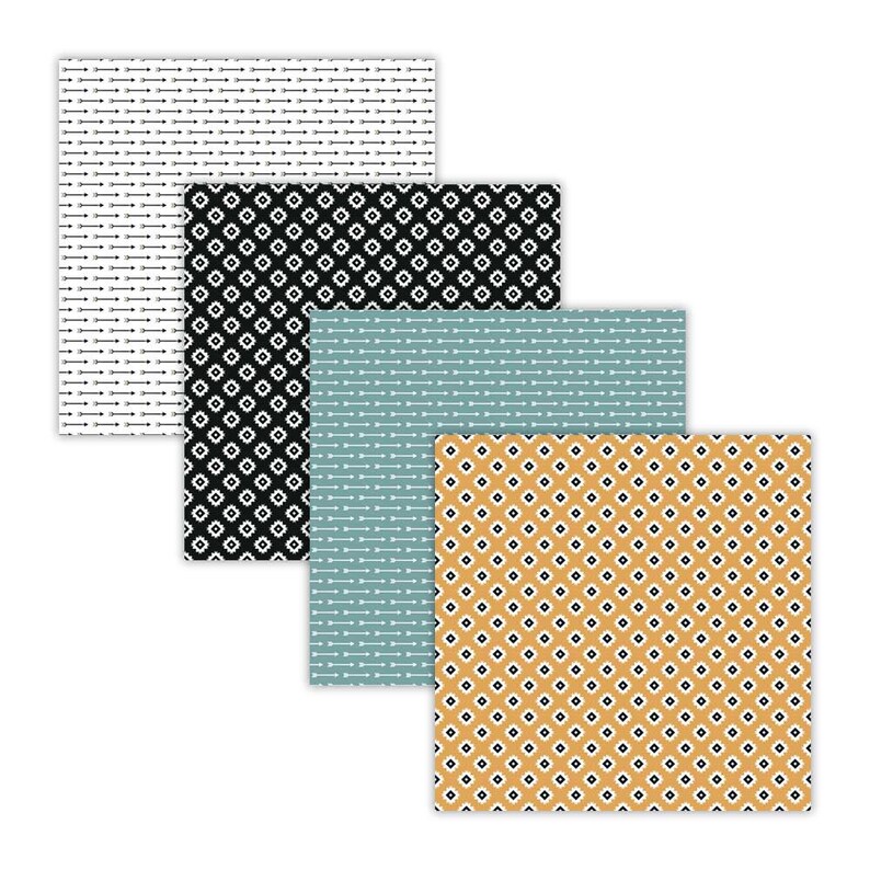 Tribal Arrow Digital Paper Pack, Aztec Scrapbook Papers and Backgrounds ...