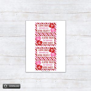 Conversation Hearts Valentine's Day Candy Bag Toppers for Classroom ...