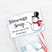 Snowman Soup Bag Toppers for Christmas & Winter Parties, Frosty the ...