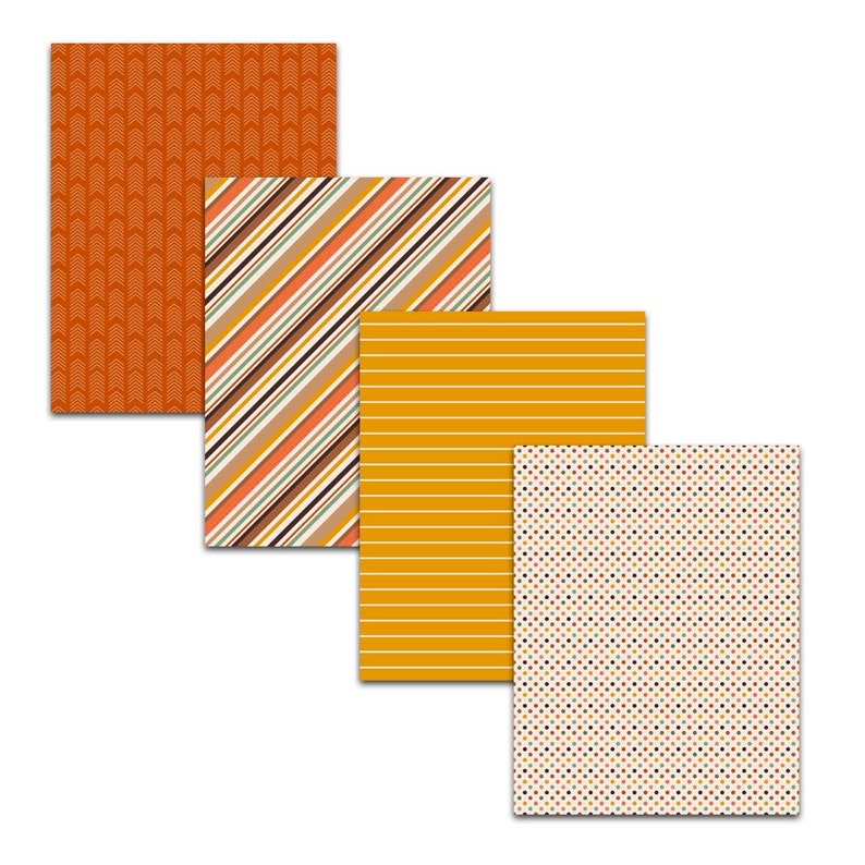8.5x11 Autumn Fall Digital Paper Pack Pumpkin Spice - Etsy