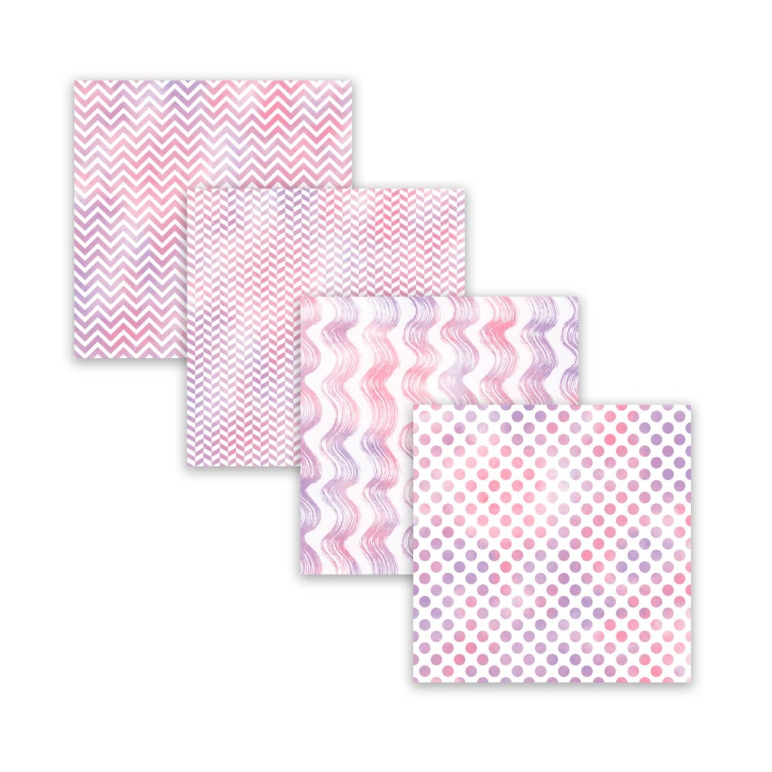 Pink Watercolor Digital Paper Pack With Floral Polka Dot Brush Stroke ...