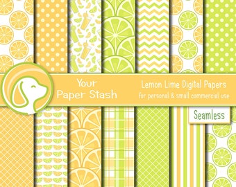 Lime Scrapbook Paper | Etsy