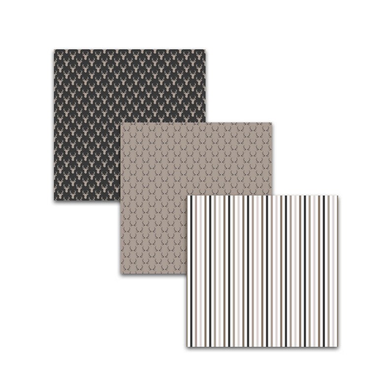 Hunting Digital Scrapbook Papers, Seamless Camouflage Deer Arrow Stripe ...