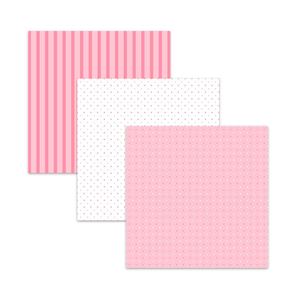 Pink Heart Valentine's Day Digital Papers for Birthday Baby Shower ...