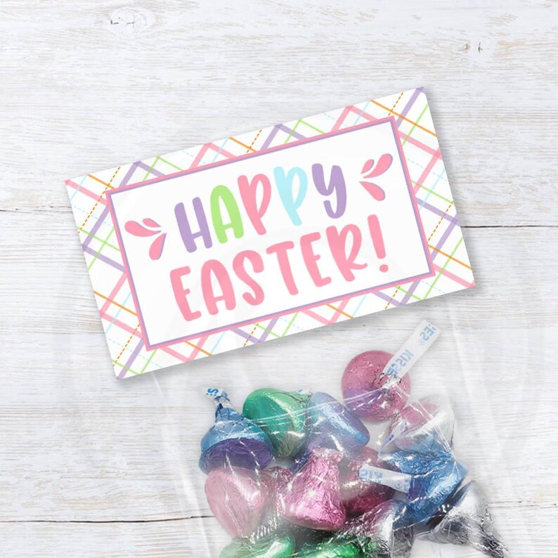 Happy Easter Candy Cookie Bag Toppers, Easter Candy Favor Bag Toppers ...