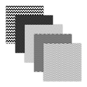 Black White Digital Scrapbook Paper Backgrounds With Stripes Chevrons ...