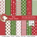 Traditional Christmas Digital Scrapbook Papers W/ Stockings Bells ...
