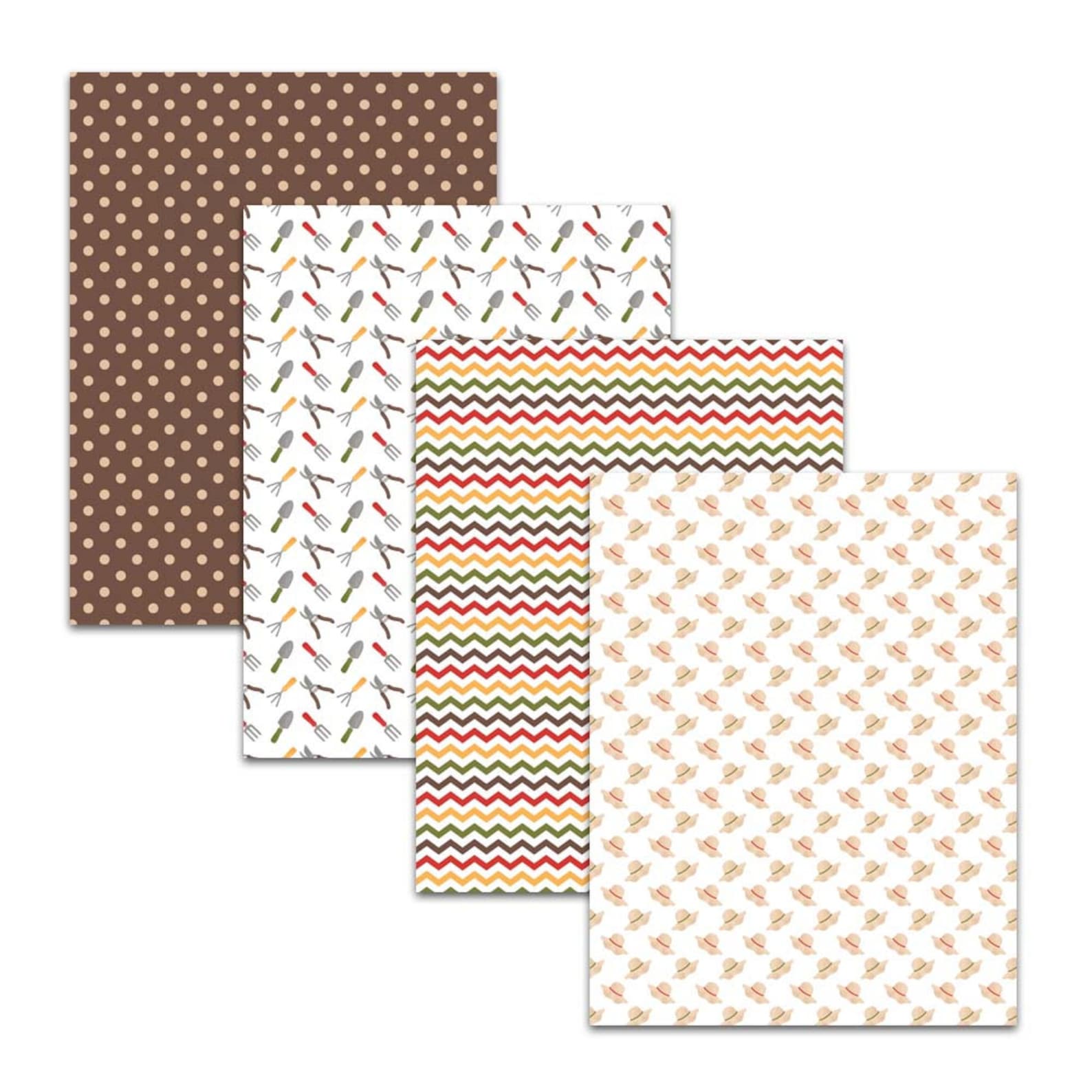 Garden Digital Papers for Summer Scrapbook Pages Vegetable - Etsy