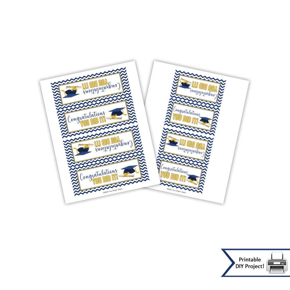 Printable Graduation Treat Bag Toppers | Grad Party Favor Tags | Cookie ...