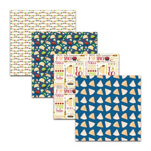 Taco Tuesday Digital Paper Pack, Cinco De Mayo Mexican Taco Food Chips ...