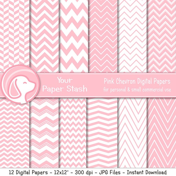 Pink Chevron Scrapbook Paper