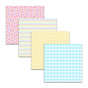 Pastel Easter Bunny Digital Paper Pack, Spring Easter Bunny Feet Eggs ...